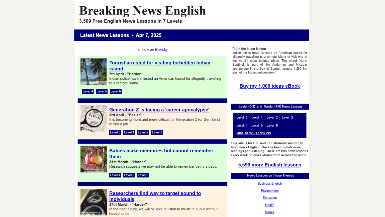 Breaking News English - Englinker